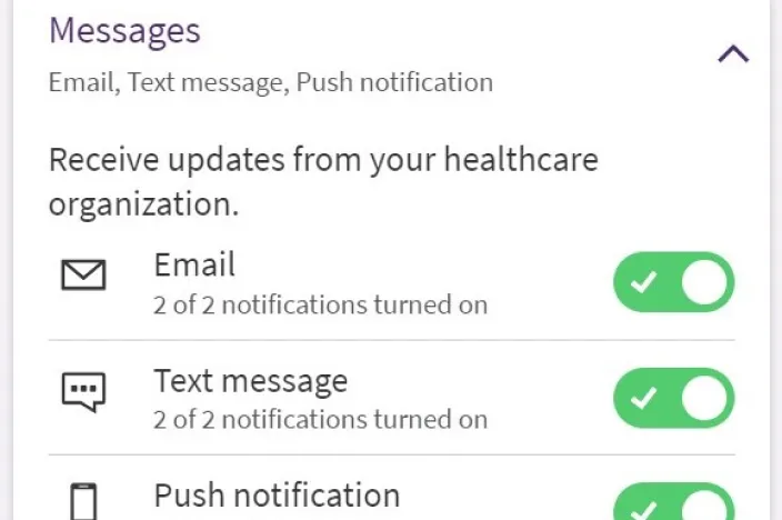 MyChart Text Messaging